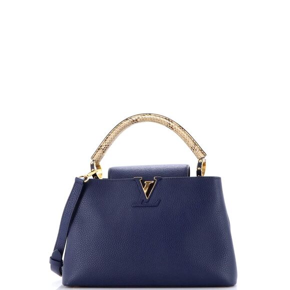 Louis Vuitton | Bags | Louis Vuitton Capucines Bag Leather With Python ...
